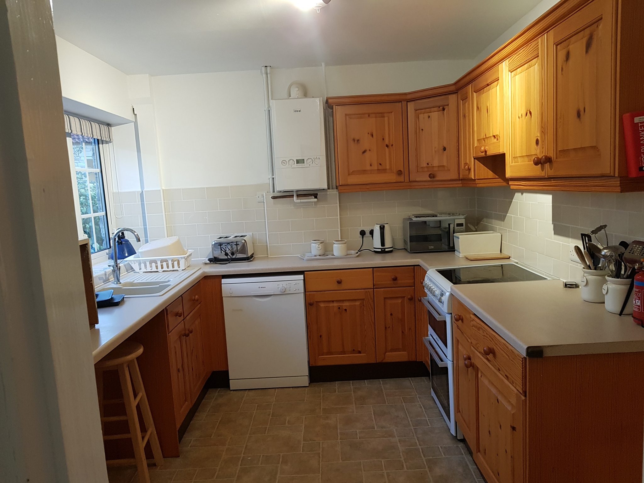 A Pine Kitchen Hand Re-Painted by Kitchen Cupboard Painters in a Farrow ...